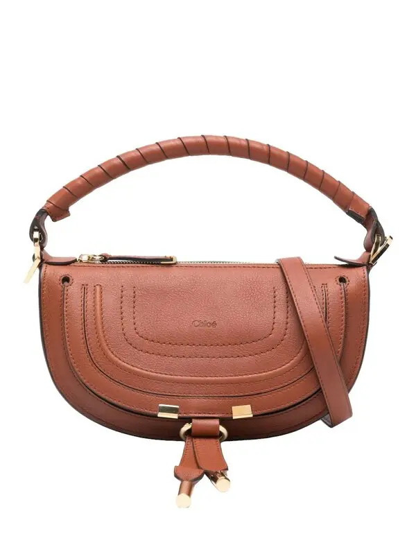 Chloé Marcie Leather Shoulder Bag - Leather Brown