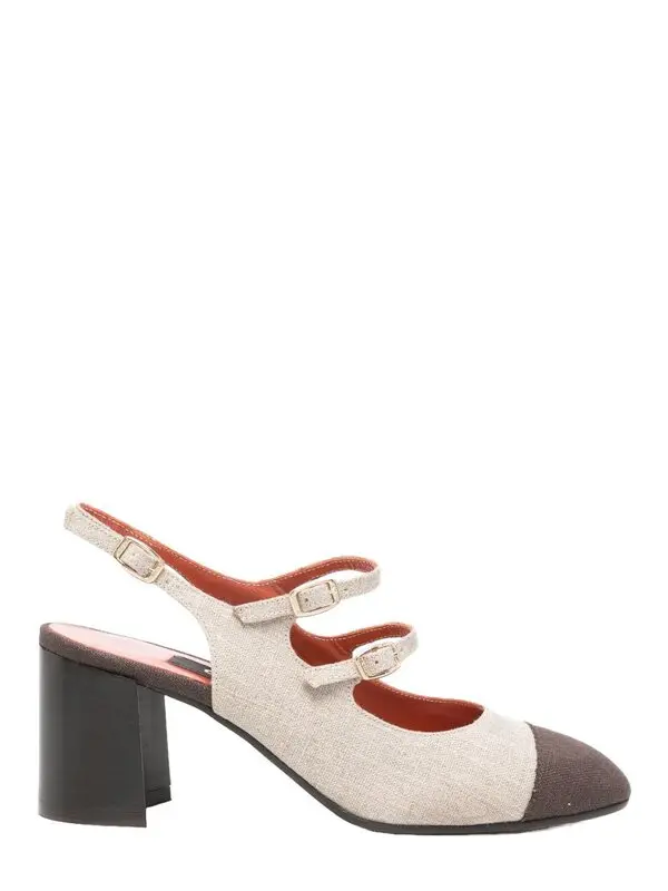 CAREL Papaya Slingback Pumps - Brown