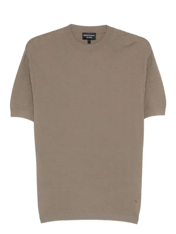 Emporio Armani Knitted T Shirt - Grey