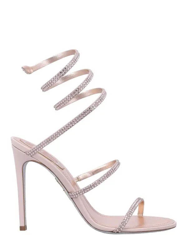 Rene Caovilla Cleo Heeled Sandals - Light Pink