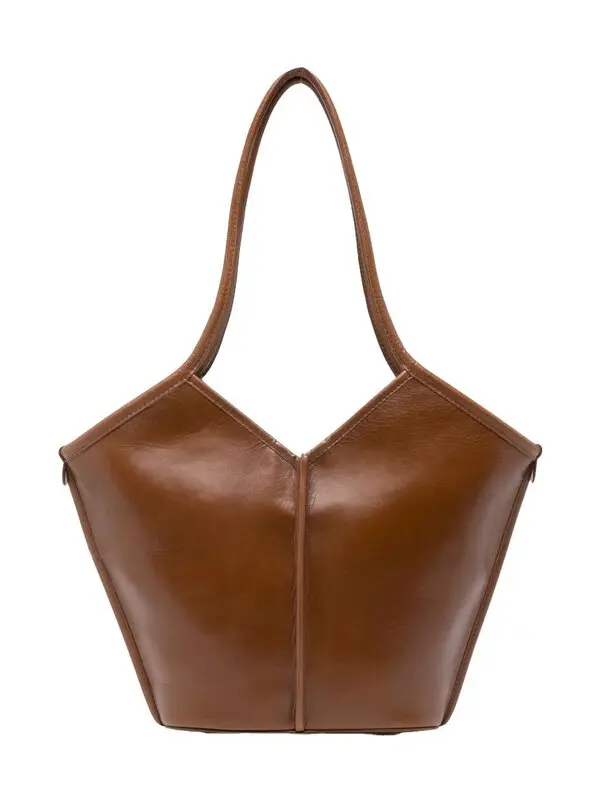 Hereu Calella Leather Shoulder Bag - Brown