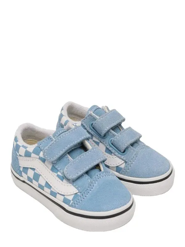 VANS Old Skool Checkered Sneakers - Light Blue