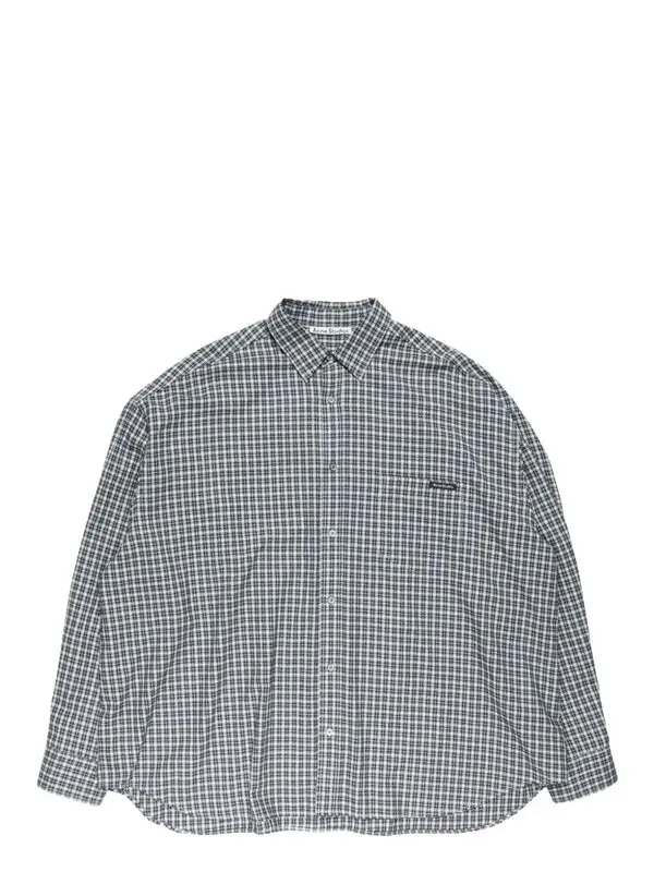Acne Studios Checked Cotton Shirt - Black