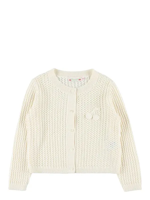 Bonpoint Leonita Cotton Cardigan - Beige