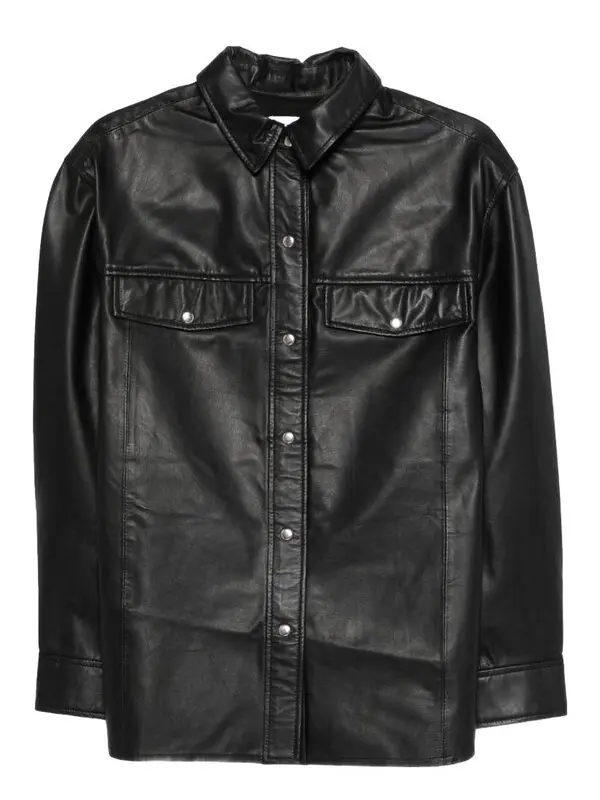 IRO PARIS Cabana Leather Shirt - Black