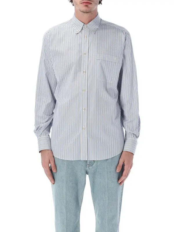 Valentino Garavani T Shirts And Polos - Ivory/blue Stripes