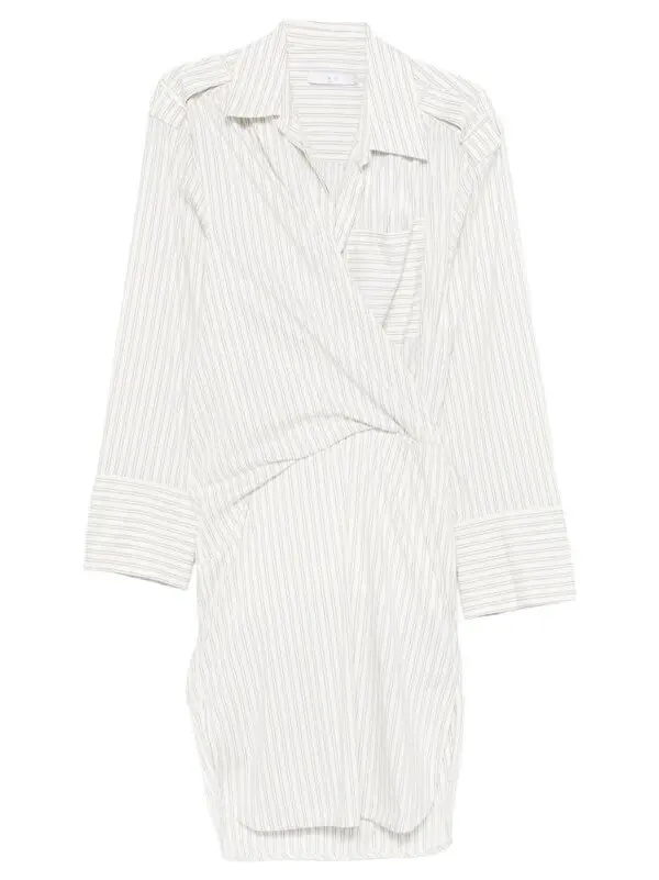 IRO PARIS Lazul Striped Cotton Dress - Beige