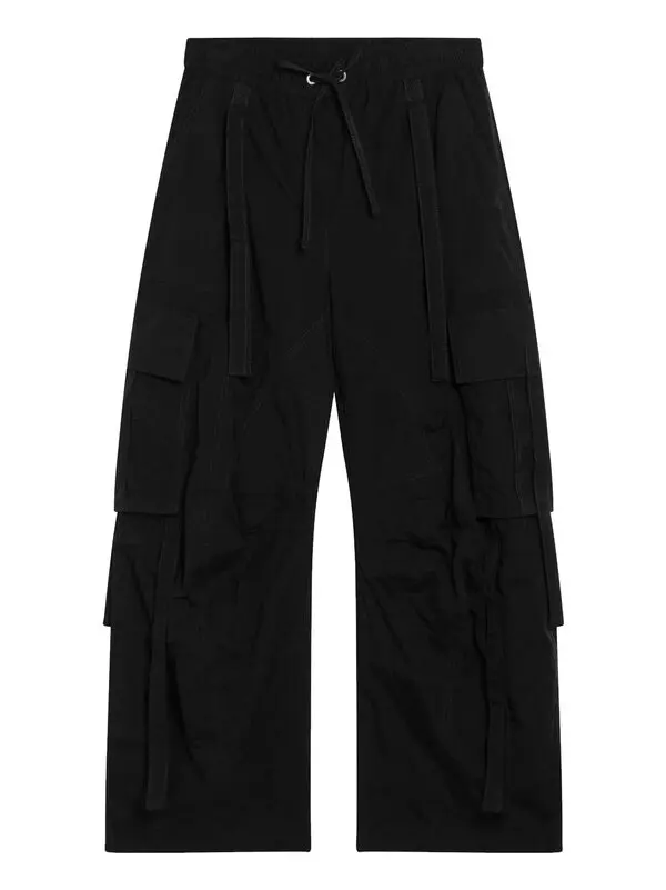 Dolce & Gabbana Waxed Faille Cargo Trousers - Black