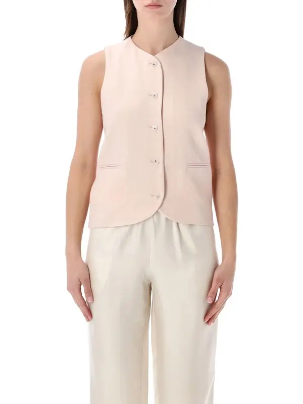 LOULOU Sleeveless Jacket - Light Pink