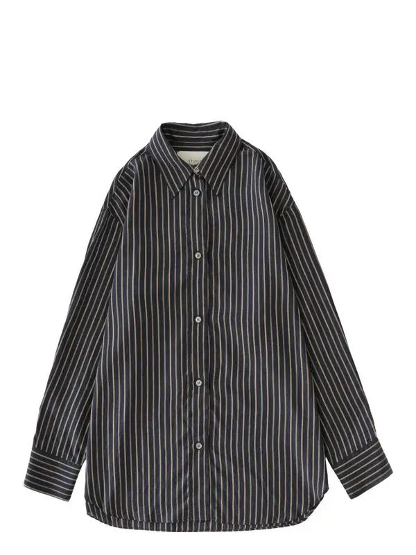 STUDIO NICHOLSON PRE Striped Rouen Shirt - Blue