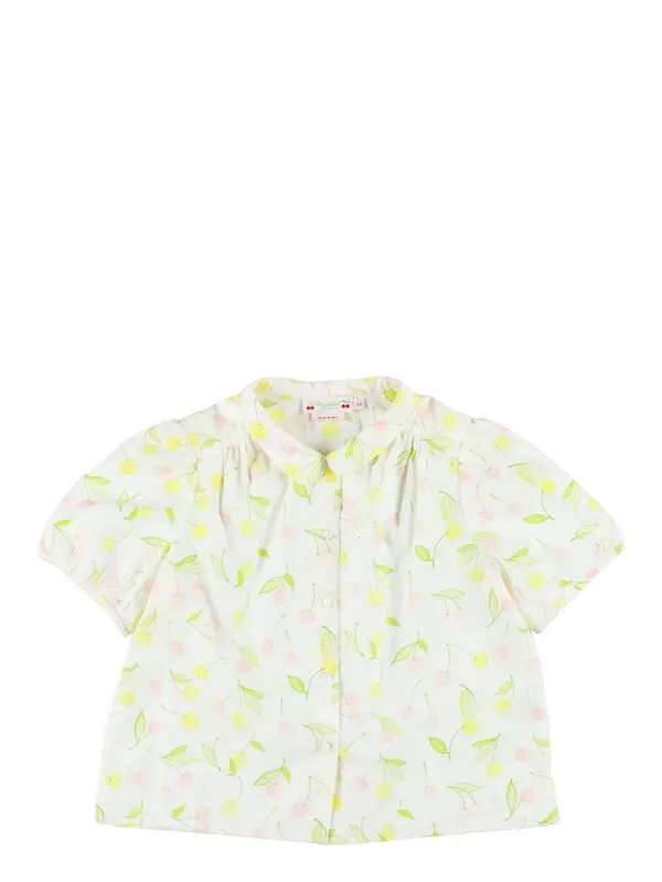 Bonpoint Adele Printed Cotton Shirt - Imp Rose Poudre