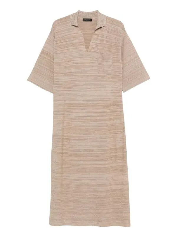 Fabiana Filippi Wool And Cotton Shirtdress - Beige