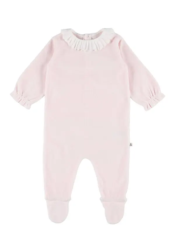 Bonpoint Héritière Baby Pajamas - Pale Pink
