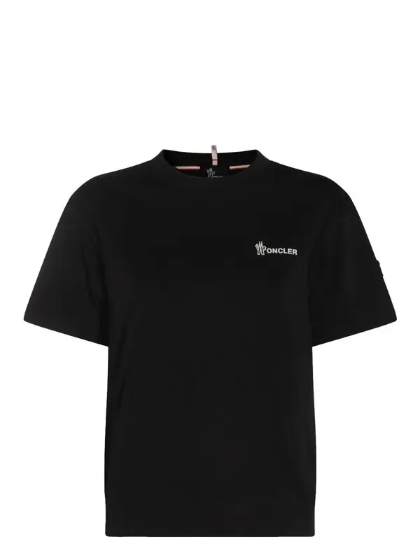 Moncler Logo Cotton T-shirt - Black