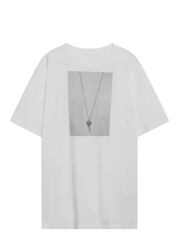 MAISON MARGIELA T Shirt With Key Print - White