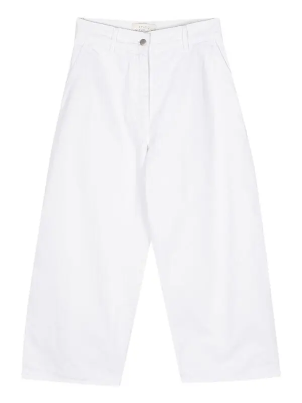 STUDIO NICHOLSON PRE Chalco Cropped Jeans - White