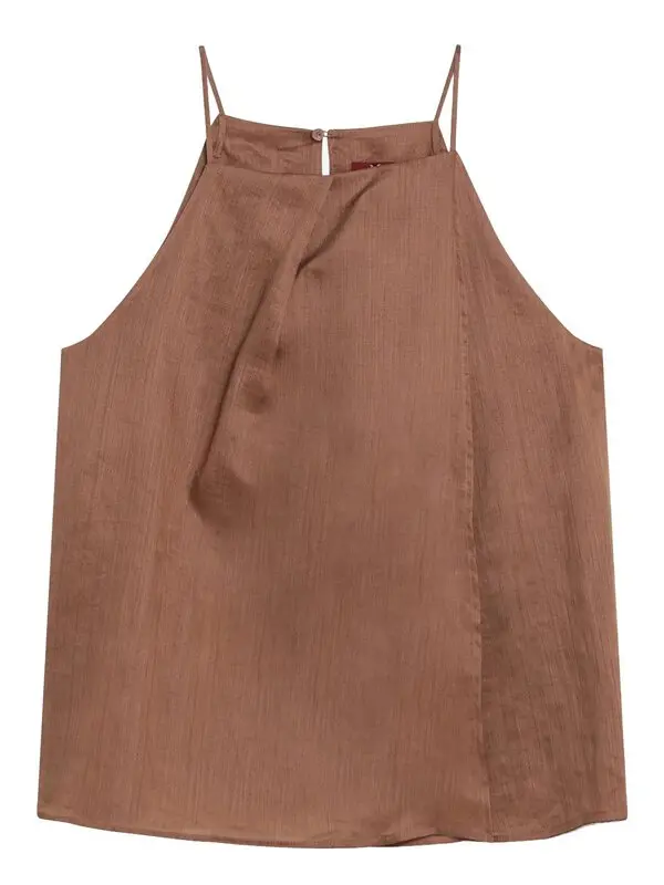 Max Mara Ramie Gauze Top - Brown