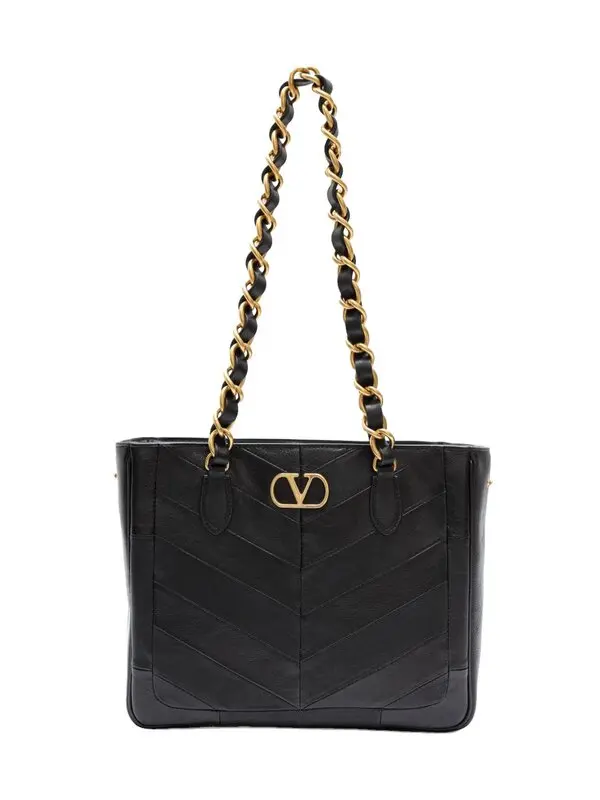 Valentino Garavani Laseine Small Leather Shoulder Bag - Black