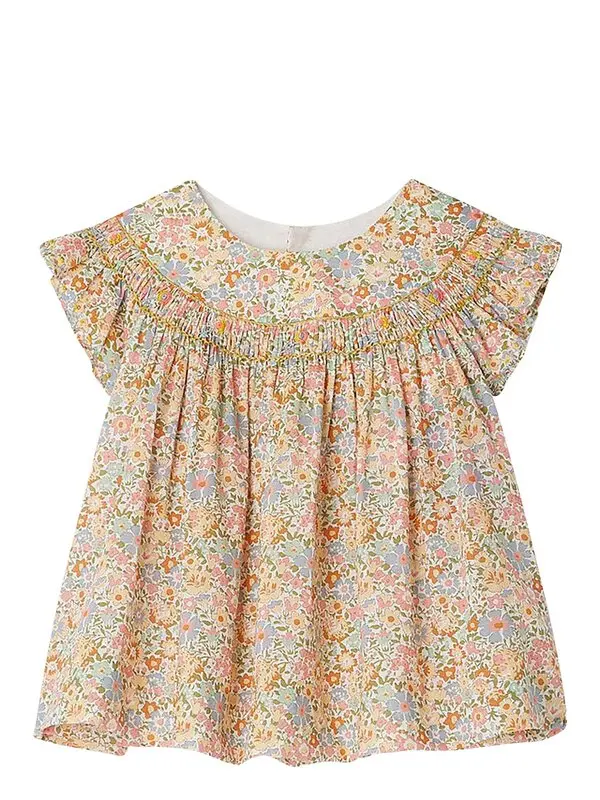 Bonpoint Eliotine Blouse In Liberty Fabric - Pink