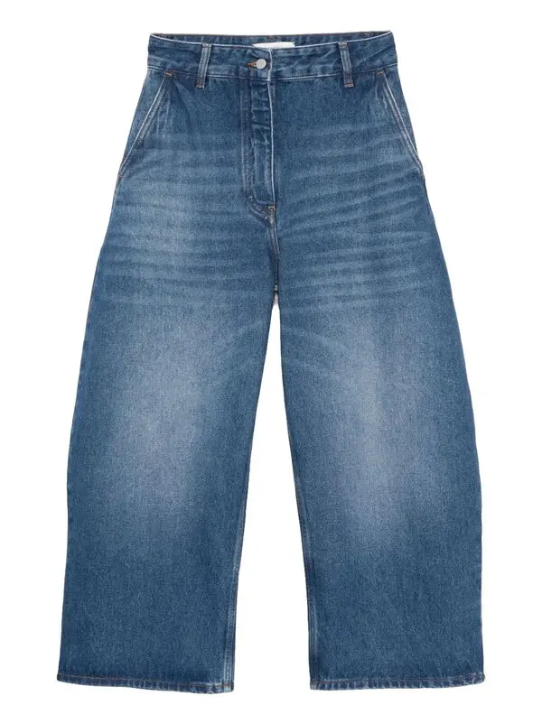 STUDIO NICHOLSON PRE Chalco Cropped Jeans - Blue