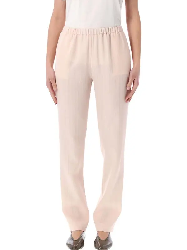 LOULOU Straight-leg Trousers - Light Pink