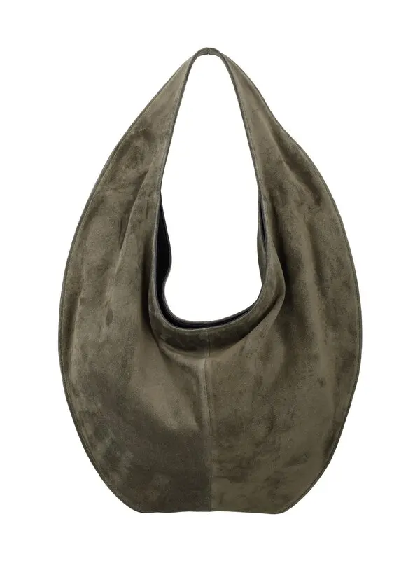 MAEDEN Market Tote In Soft Suede - Kelp Green