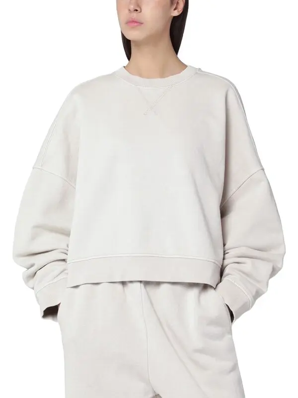 ENTIRE STUDIOS Oversized Cotton Crewneck Sweatshirt - White