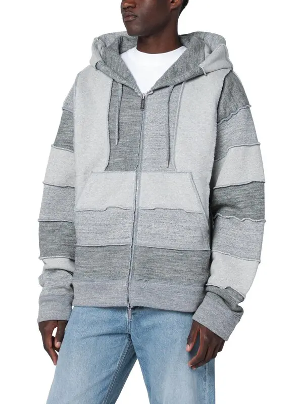 MAGLIANO X D2 Zip Sweatshirt With Patchwork Pattern - Grey