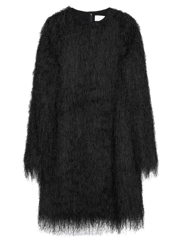 Loulou De Saison Tina Fringed Dress - Black