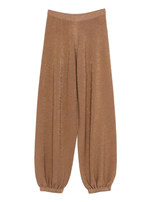 Fabiana Filippi Wool And Cotton Trousers - Brown
