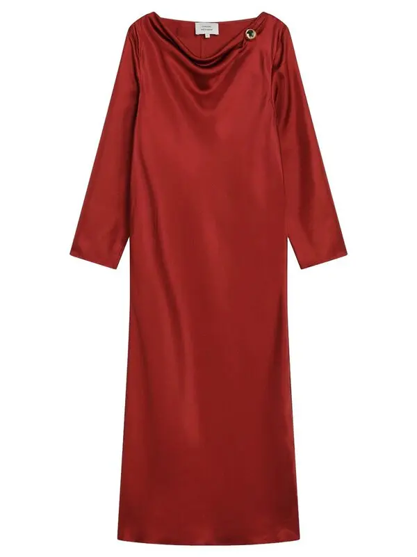 Loulou De Saison Abito Zoya Silk Twill Dress - Red