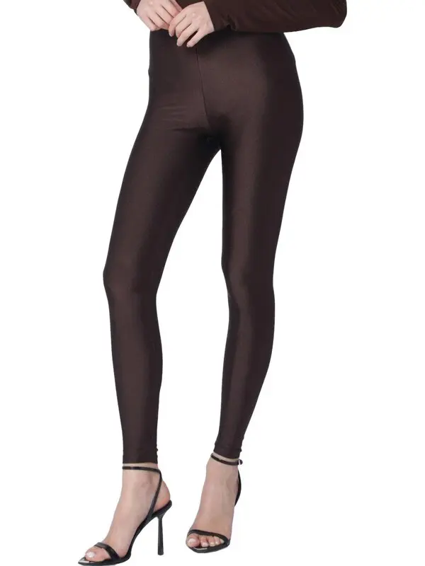 Andamane Dark 80’s Lycra Leggings - Brown