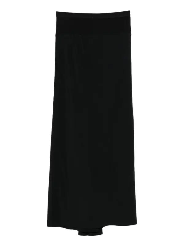 Rick Owens Cotton Blend Midi Skirt - Black