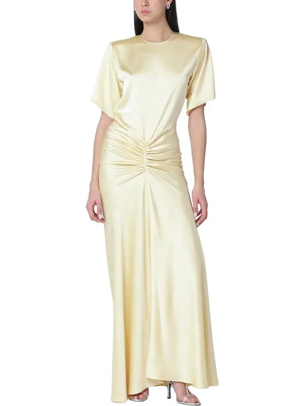 Andamane Iris Draped Dress - Beige