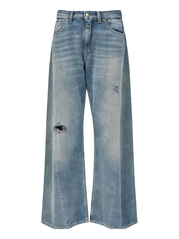 MAISON MARGIELA Wide-leg Jeans With Worn Effect - Grey