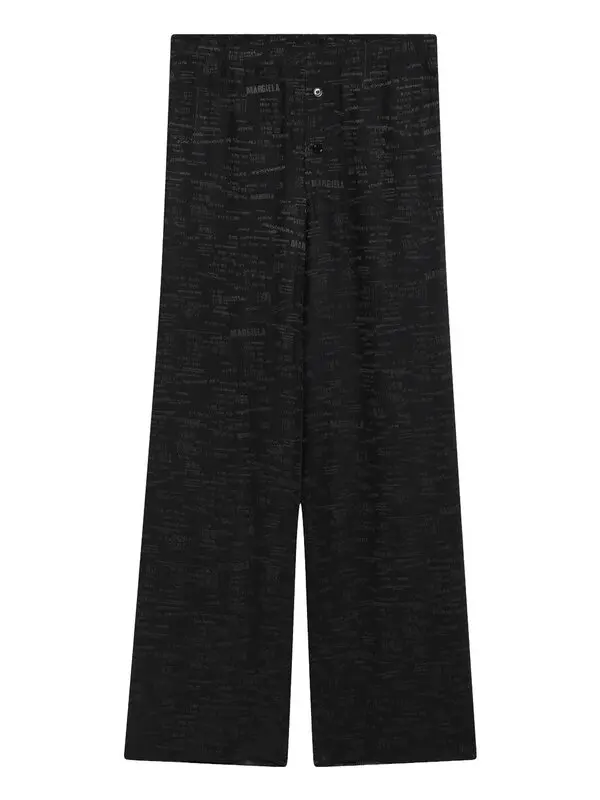 MAISON MARGIELA Wide Trousers With Graphic Print - Grey
