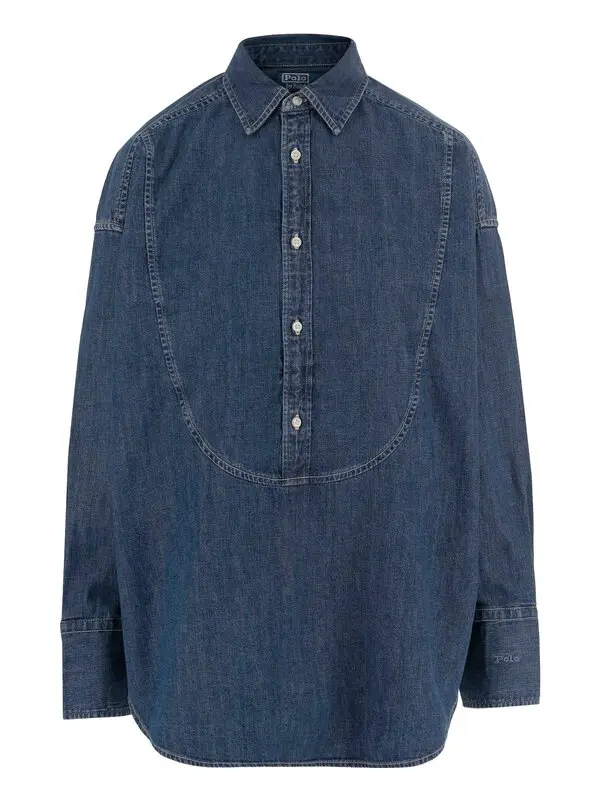 Polo Ralph Lauren Shirt With Curved Seams - Denim