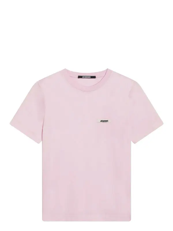 Jacquemus Cotton T-shirt With Logo - Pink