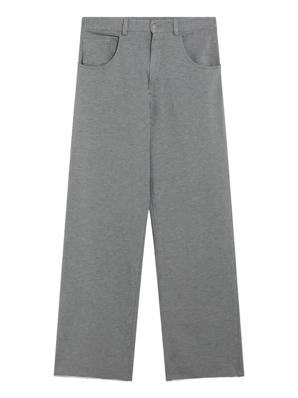 MAISON MARGIELA Mélange Cotton Trousers - Grey