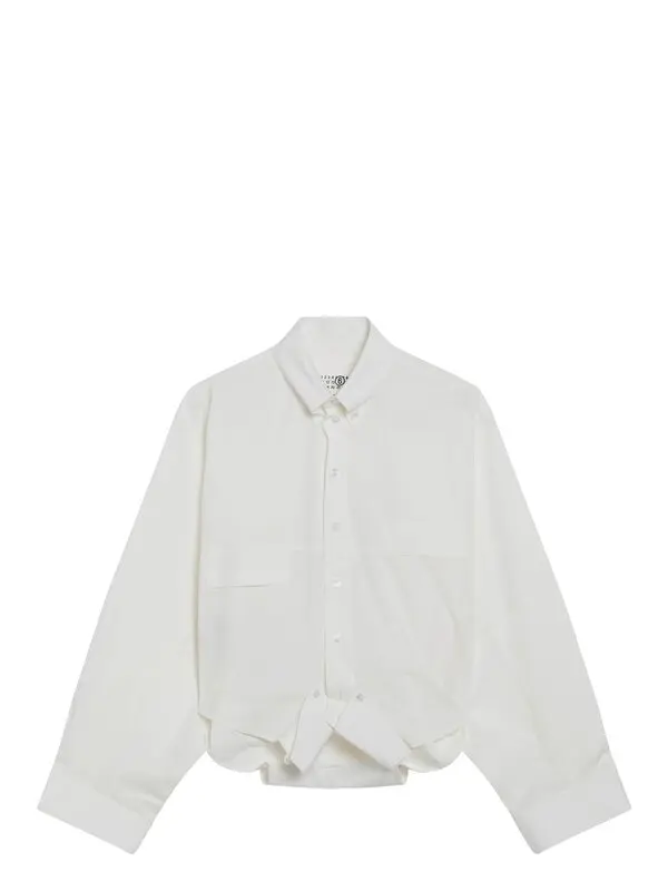 MAISON MARGIELA Cotton Shirt With Mirrored Construction - White