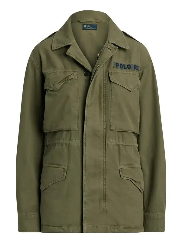 Polo Ralph Lauren Cotton Military Jacket With Logo - Green