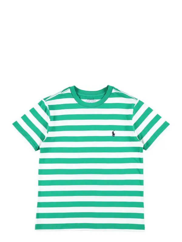 Polo Ralph Lauren Striped Cotton Jersey T-shirt - Green/white