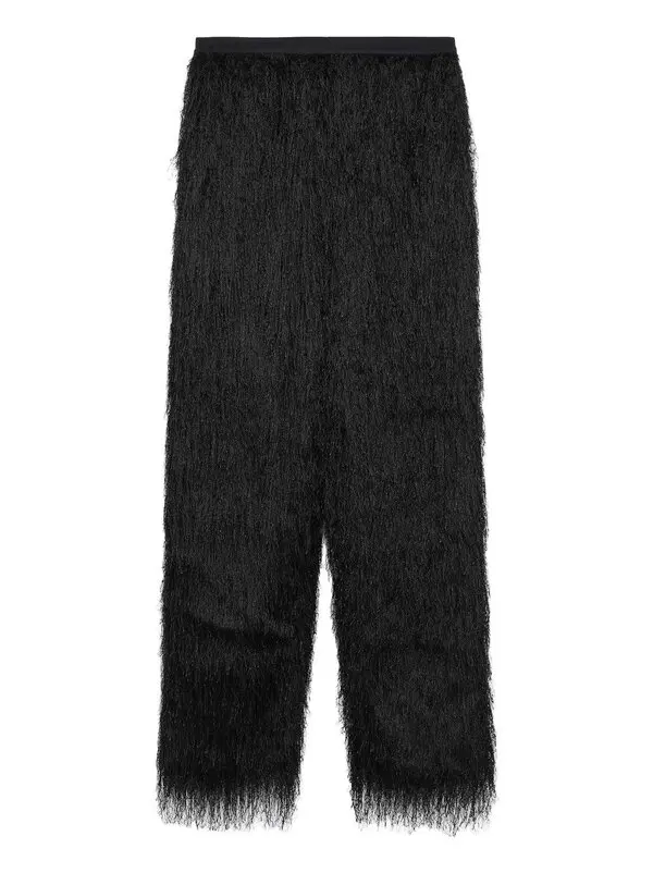 Loulou De Saison Reed Fringed Trousers - Black