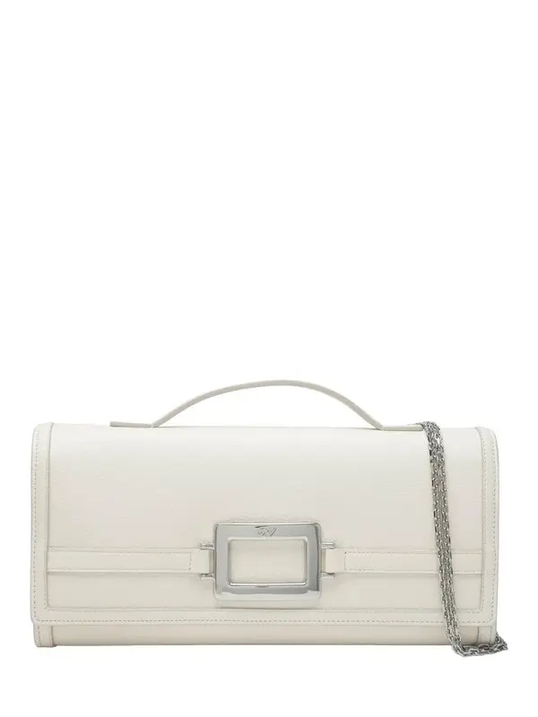 ROGER VIVIER Belle Vivier Clutch - White