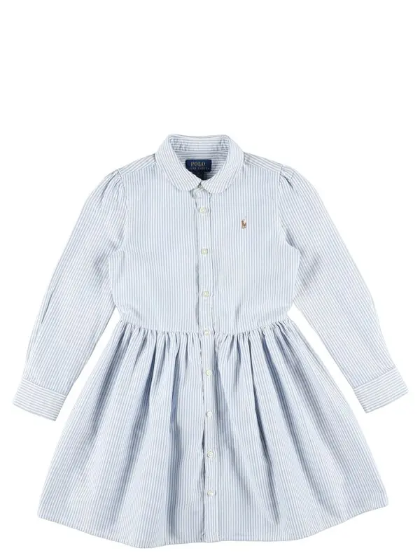Polo Ralph Lauren Striped Cotton Oxford Shirtdress - Blue