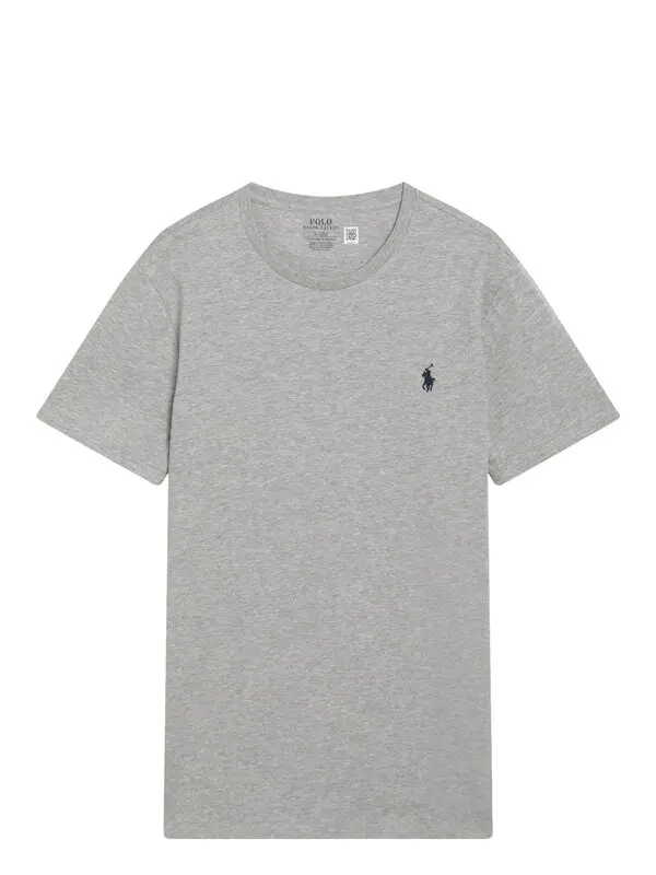 Polo Ralph Lauren Mélange Cotton Custom Slim Fit T Shirt - Grey