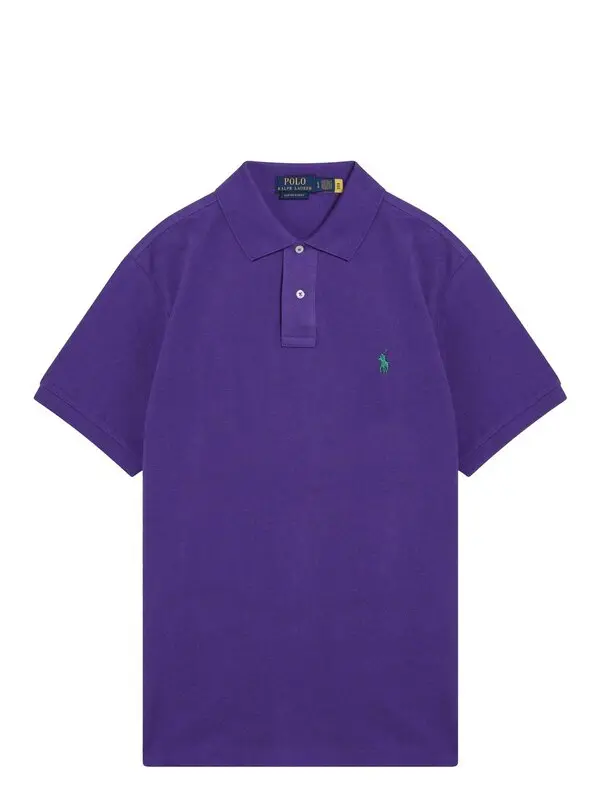 Polo Ralph Lauren Cotton Custom Slim Fit Polo Shirt - Purple