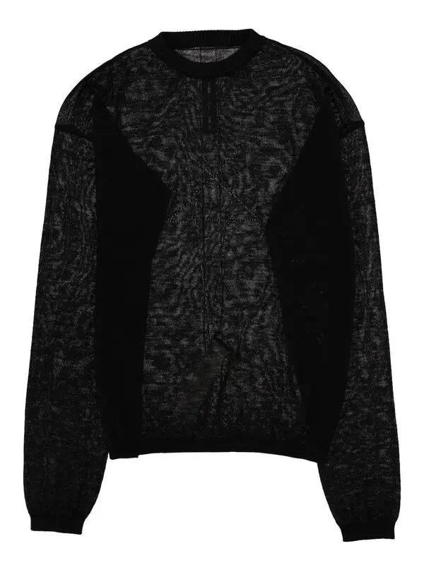 Rick Owens Penta Sheer Pull' Pullover - Black
