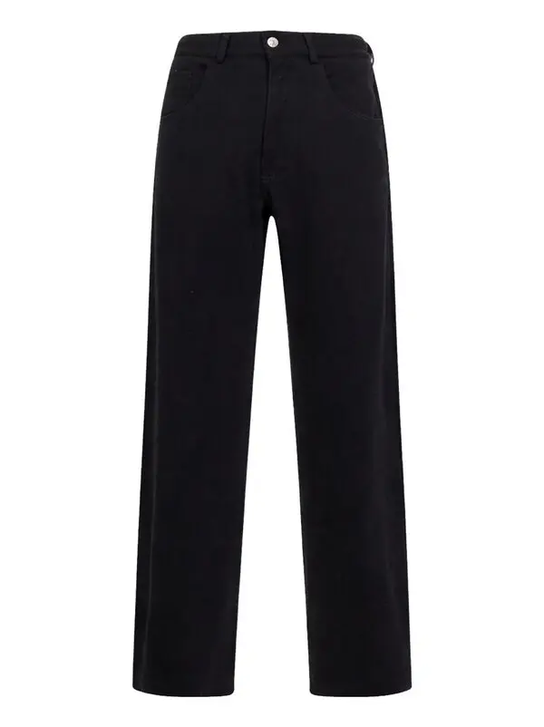 MAISON MARGIELA Wide Leg Cotton Pants - Black