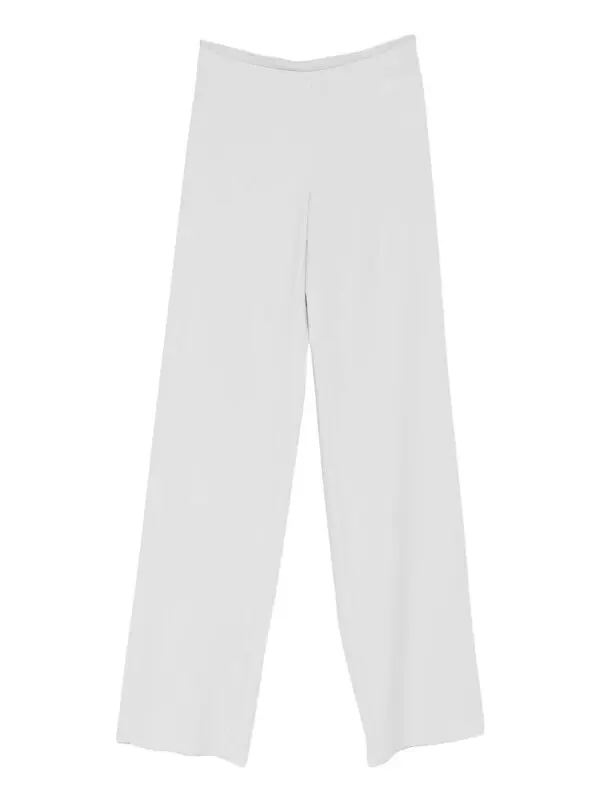 Emporio Armani Cady Straight-leg Trousers - Light Grey